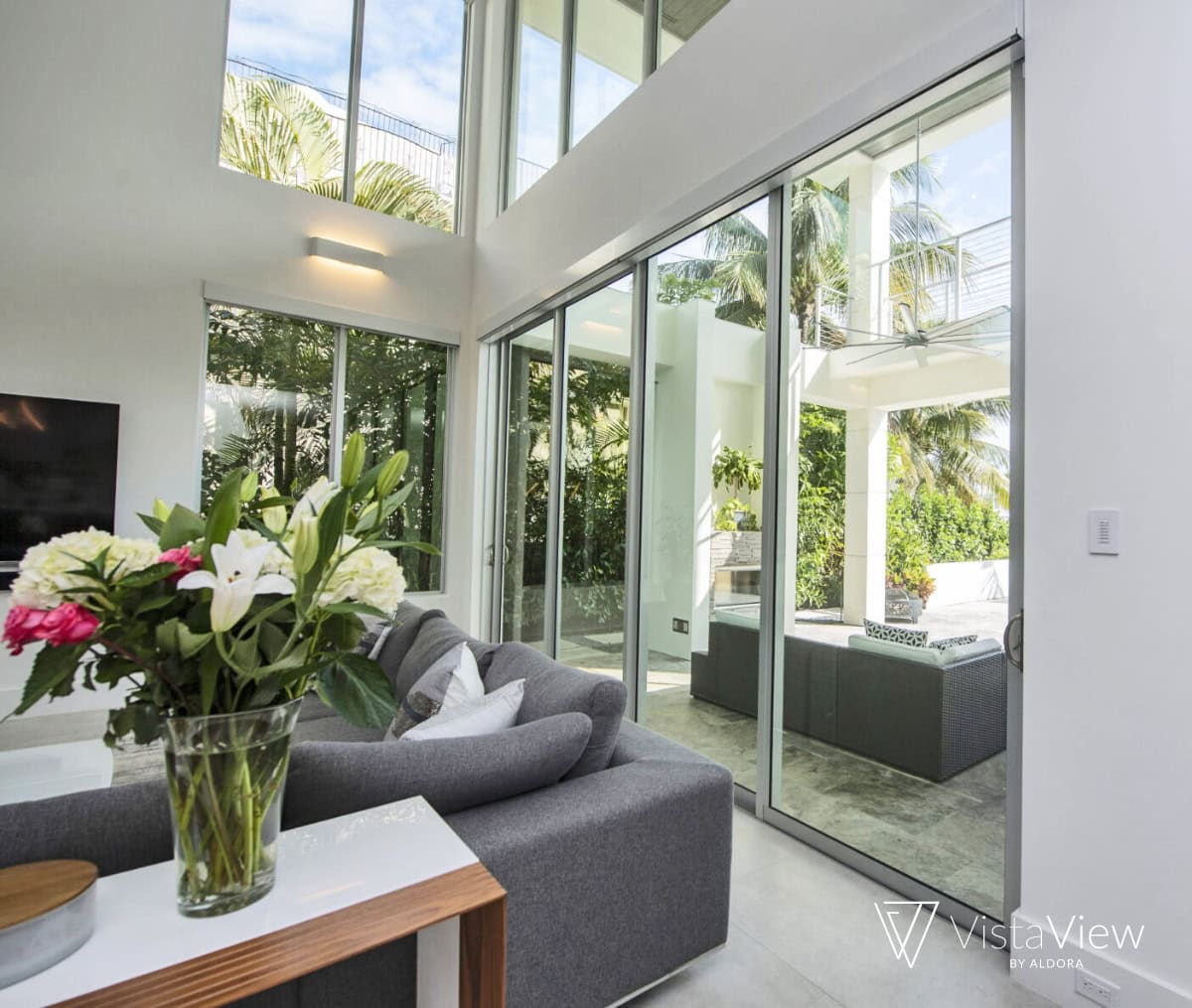 Sophisticated Sliding Glass Doors Provide Protection - VistaView